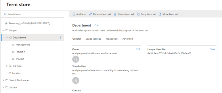 Neuer Managed Metadata Service in SharePoint Online | Topedia Blog