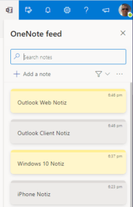 OneNote Feed in Outlook Web | Topedia Blog