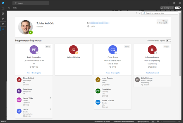 Neuer Org-Explorer in Outlook für Windows | Topedia Blog