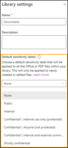 Default Sensitivity Label für SharePoint Dokumentenablage (Preview) | Topedia Blog