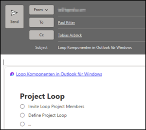 Loop Komponenten in Outlook für Windows | Topedia Blog