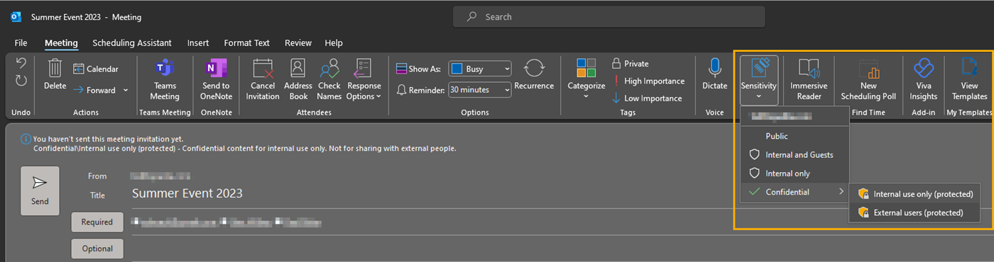 Sensitivity Labels unterstützen Besprechungen in Outlook und Teams ...