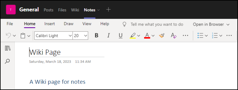 Teams Wiki Notizen nach OneNote exportieren | Topedia Blog