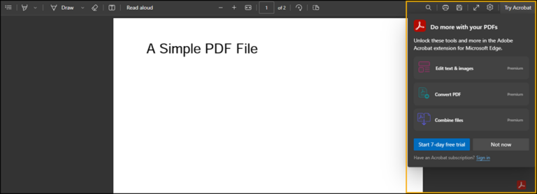 Informationen über Adobe PDF in Microsoft Edge und das Ende von Edge ...
