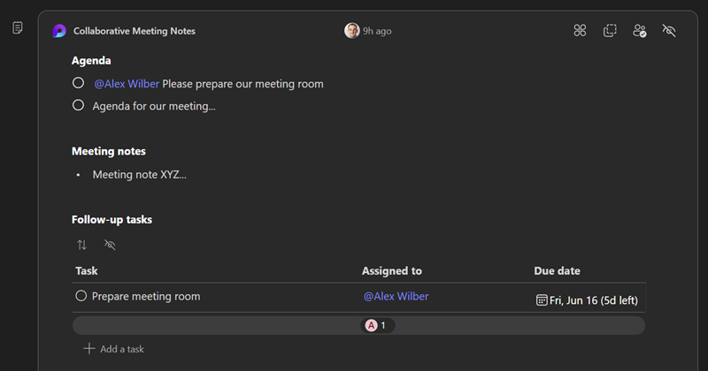 Collaborative Meeting Notes In Teams Besprechung