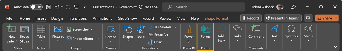 Microsoft Forms in PowerPoint | Topedia Blog