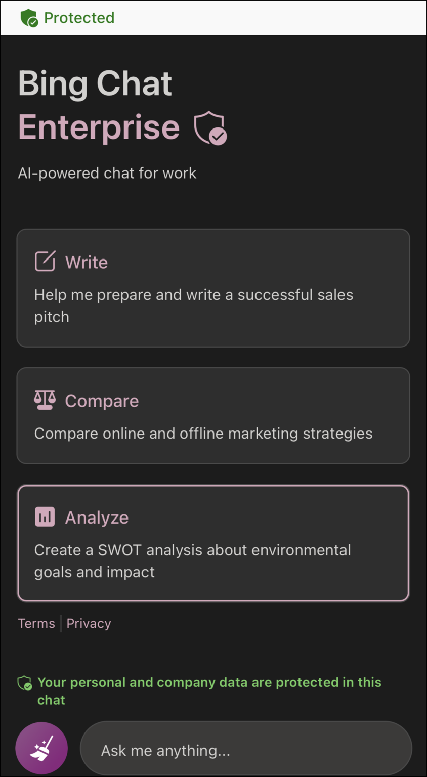 Bing Chat Enterprise für iOS und Android | Topedia Blog