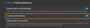 Automatischen Profilwechsel in Edge deaktivieren | Topedia Blog