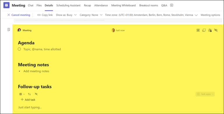 Collaborative Meeting Notes in Teams Mobile | Topedia Blog