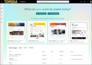 Neue SharePoint Startseite und SharePoint Profilseite für Mitarbeitende | Topedia Blog