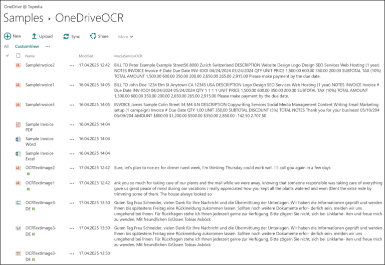 Optical Character Recognition (OCR) in SharePoint und OneDrive | Topedia Blog