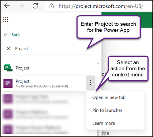 Ende von Project for the web, der Project-Apps in Teams und Project ...